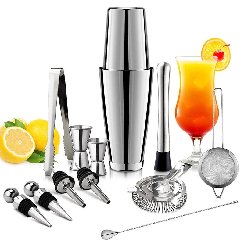 MixPro Cocktail Shaker Set RVS - Professionella Barverktyg 8-delad ...